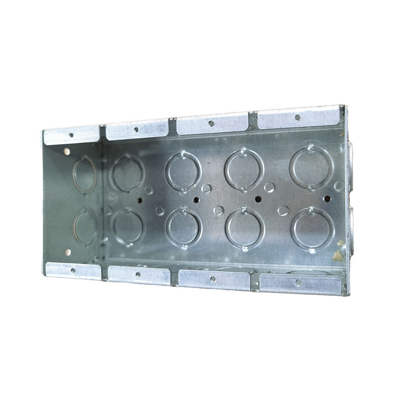 4 Gang Mansory Steel Conduit Box 1.60mmความหนาสังกะสีชุบ 1/2" 3/4"